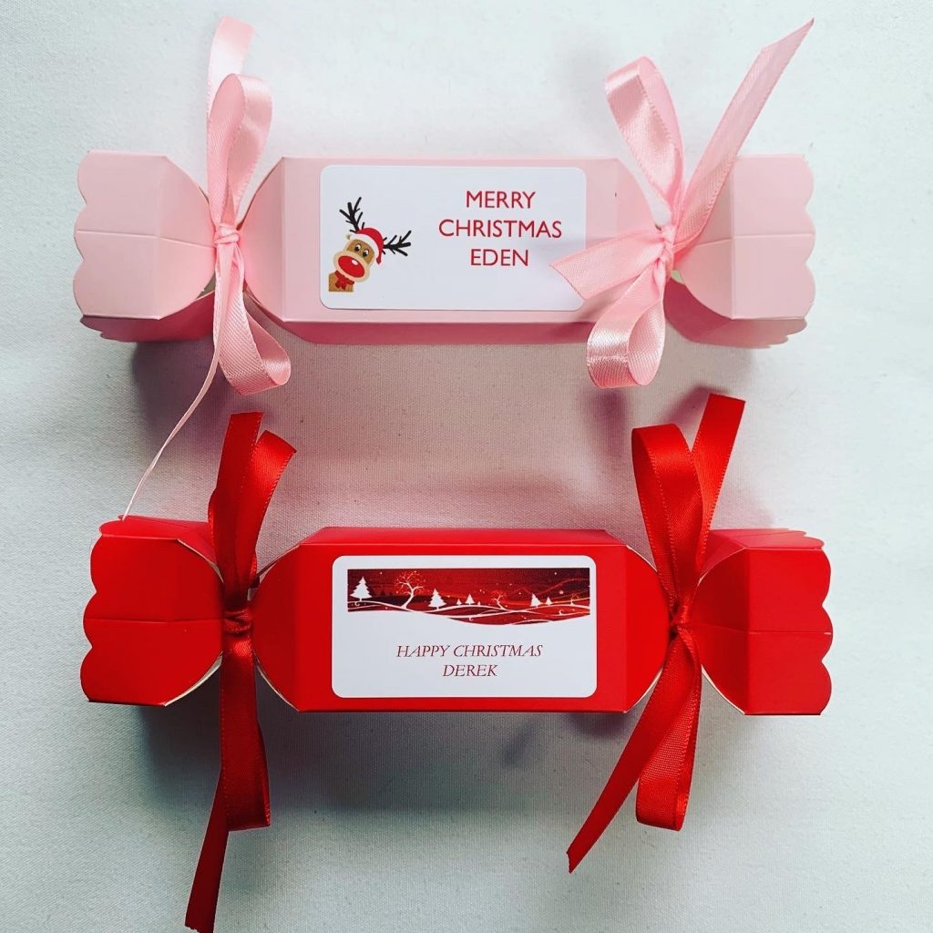 Chocolate Filled Personalised Christmas Crackers • Sweet Intentions ...